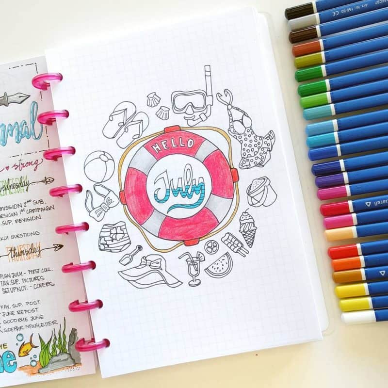 21 Fantastic Summer Ideas For Your Bullet Journal - Little Miss Rose