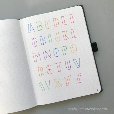11 Simple Hand-Lettered Fonts For Your Bullet Journal | Little Miss Rose