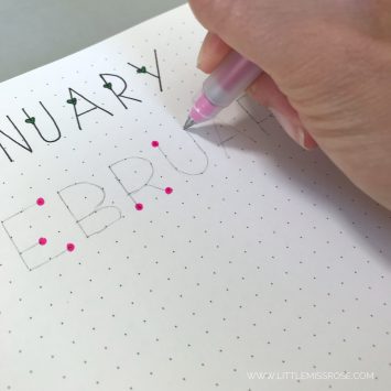 11 Simple Hand-Lettered Fonts For Your Bullet Journal | Little Miss Rose