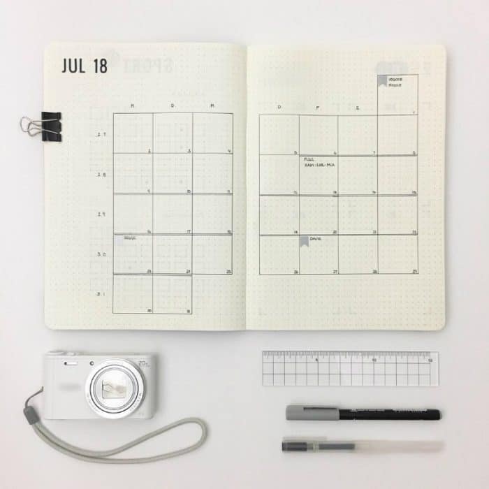 15 Stunning Minimalist Bullet Journal Spreads - Little Miss Rose