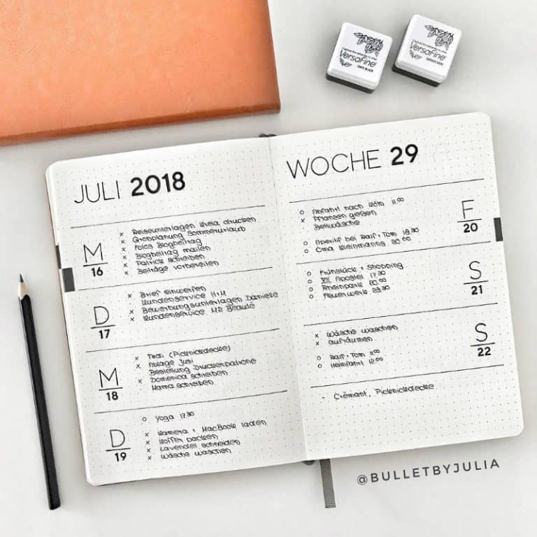 15 Stunning Minimalist Bullet Journal Spreads - Little Miss Rose