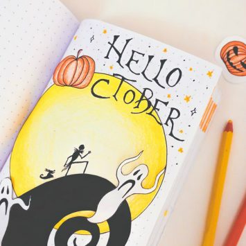 40+ Halloween Spreads For Your Bullet Journal | Little Miss Rose