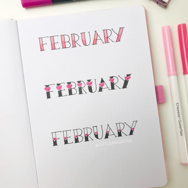 Romantic Hand lettering Ideas For Your Bullet Journal Little Miss Rose Romantic Hand lettering Ideas For Your Bullet Journal Little Miss Rose