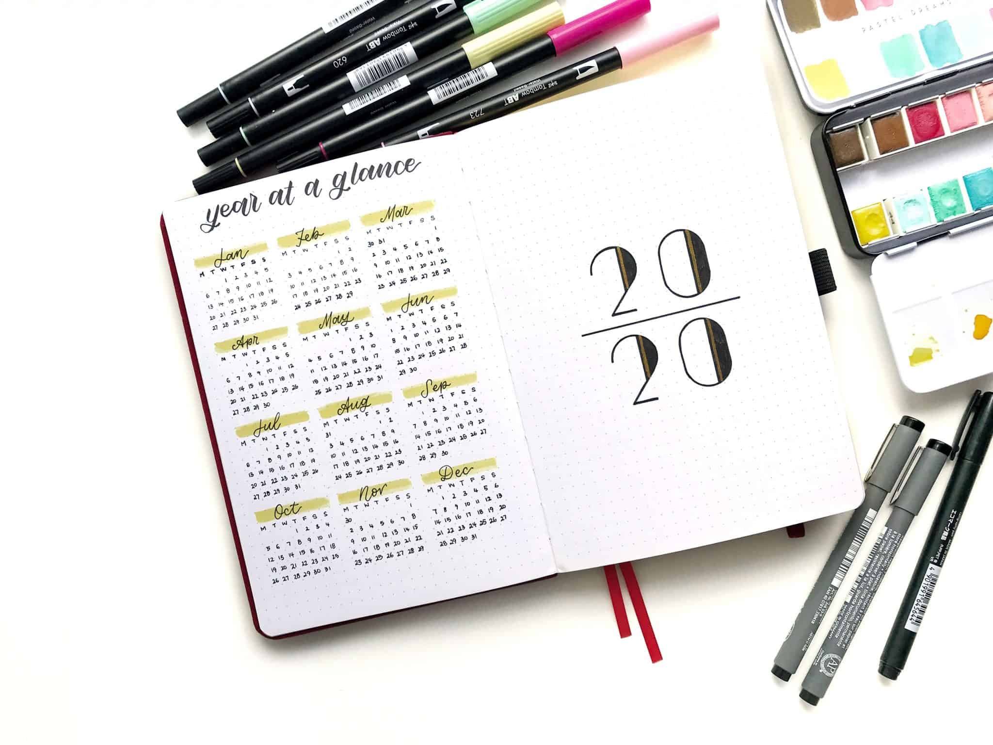 My 2020 Bullet Journal Set Up - Quick, Simple and Easy | Little Miss Rose